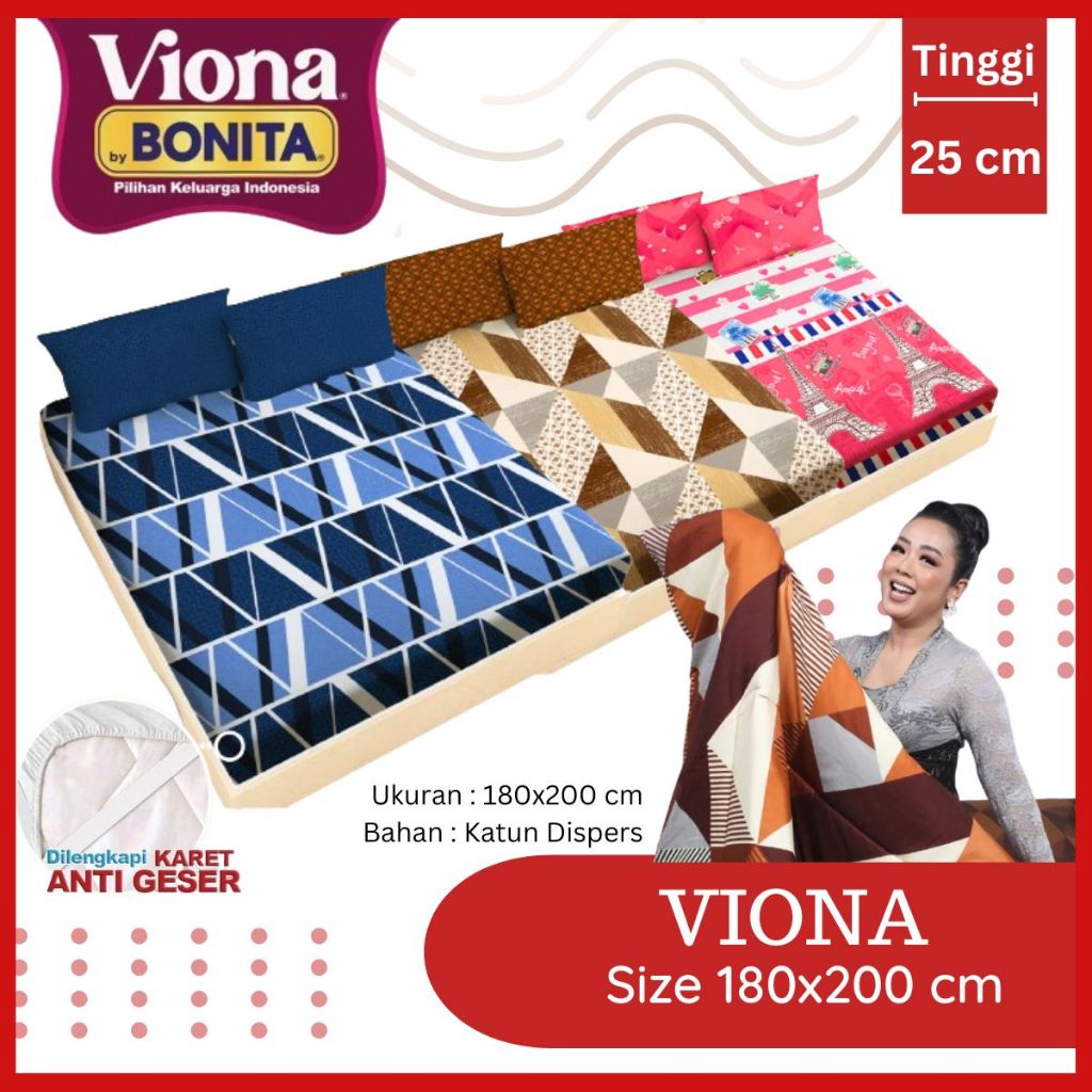 Jual RC Sprei Bonita Viona Semua Ukuran 180/160/120 Tinngi 25cm Double ...