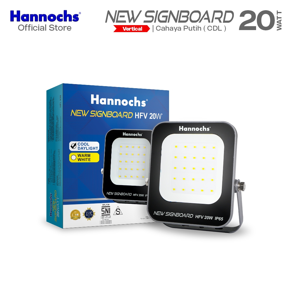 Jual Hannochs Lampu Sorot LED Flood Light New Signboard HFV 20W Cahaya ...
