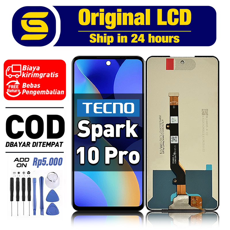 Jual ORI LCD Tecno spark 10 pro Original asli fullset hp Touchscreen For Glass Touch screen ...