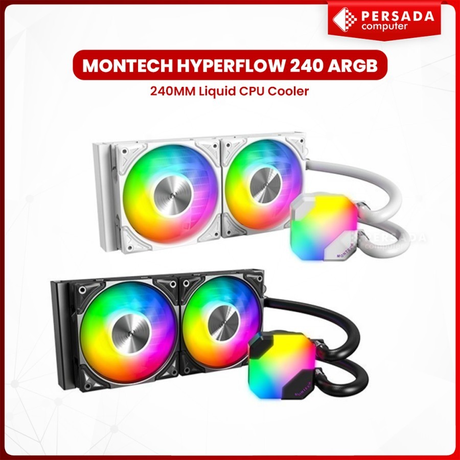 Jual MONTECH HYPERFLOW 240 ARGB BLACK - 240MM Liquid CPU Cooler ...