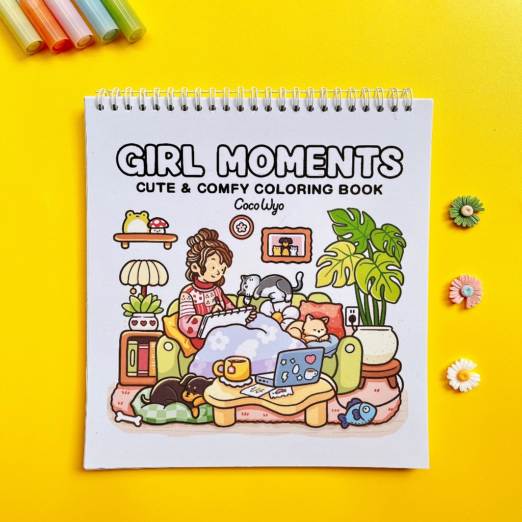 Jual Girl Moment Cute and Comfy Coloring Book - Buku Mewarnai Anak ...