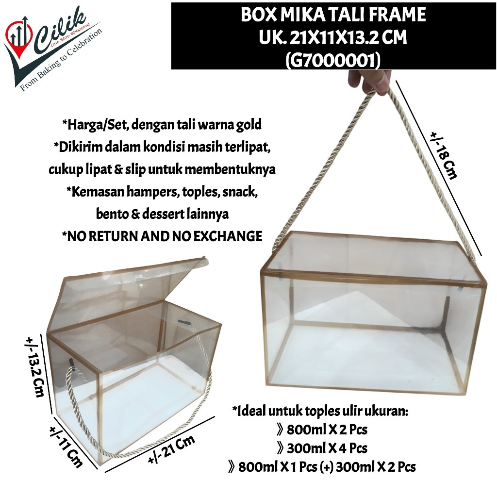 Jual kemasan+packaging+box+mika+plastik+handle+tali+list+frame+emas ...