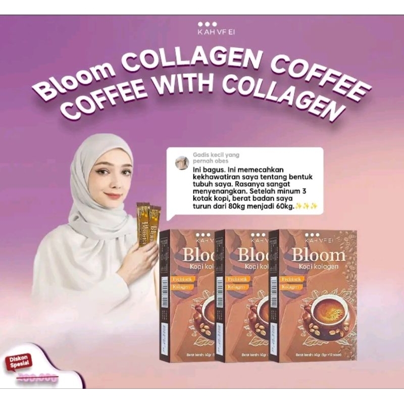 Jual 3 Box Bloom Kopi Kolagen pelangsing ( 1 box : 12 pcs ) | Shopee ...