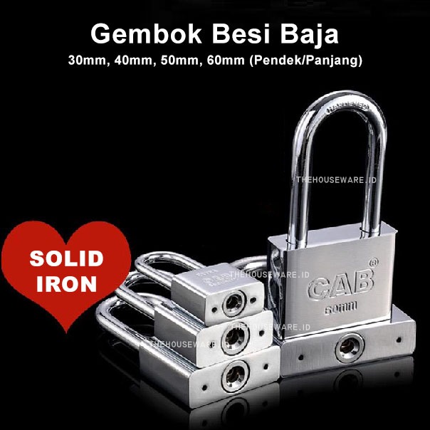 Jual Gembok Besi Baja Tipe Best Seller Untuk Pintu Pagar / Kantor ...