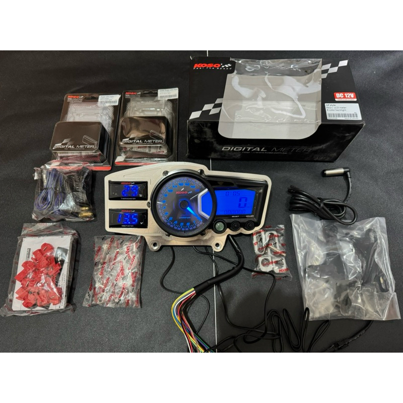 Jual SPEEDOMETER SPEEDO KOSO RX2+ VOLT THERMO BRACKET CNC PNP NINJA RR ...
