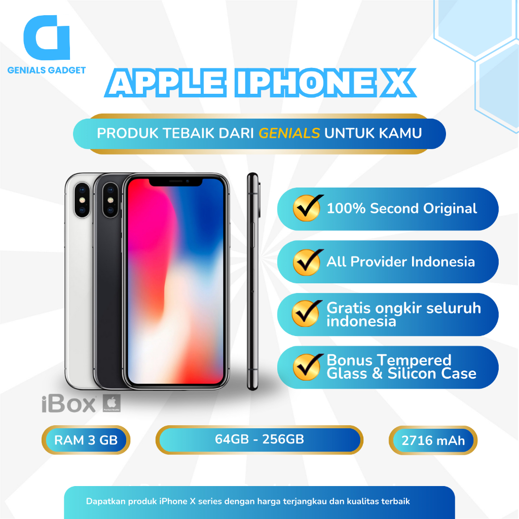 Jual IBOX | Apple iPhone X 64GB 256GB | Second Original Fullset Resmi ...