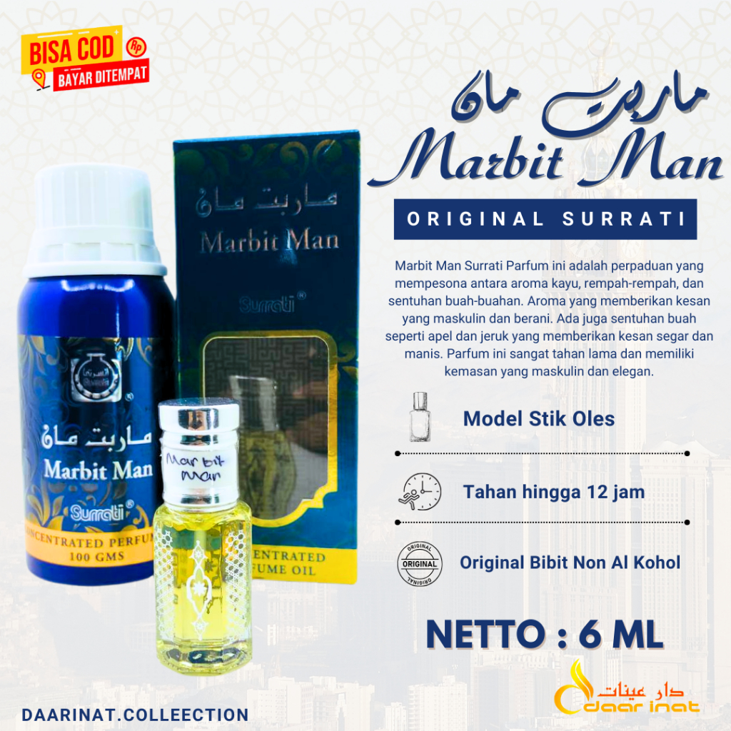 Jual New Parfum Marbit Man Original Surrati 6 ML Oles I Parfum Majelis ...