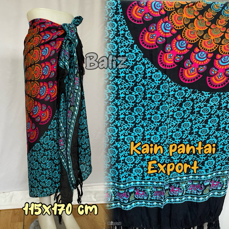 Jual kain pantai motif mandala export - kain bali - kain pantai bali - sarung pantai bali ...