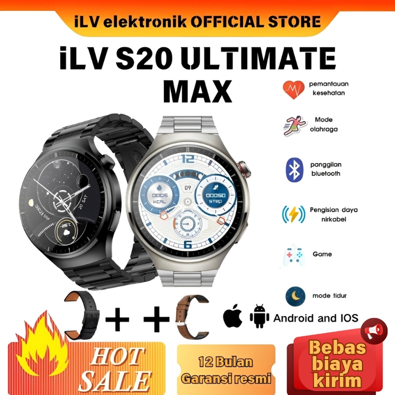 Jual [NEW 2025] iLV elektronik Smartwatch S20 MAX Waterproof Bluetooth iphone Call Jam Tangan ...