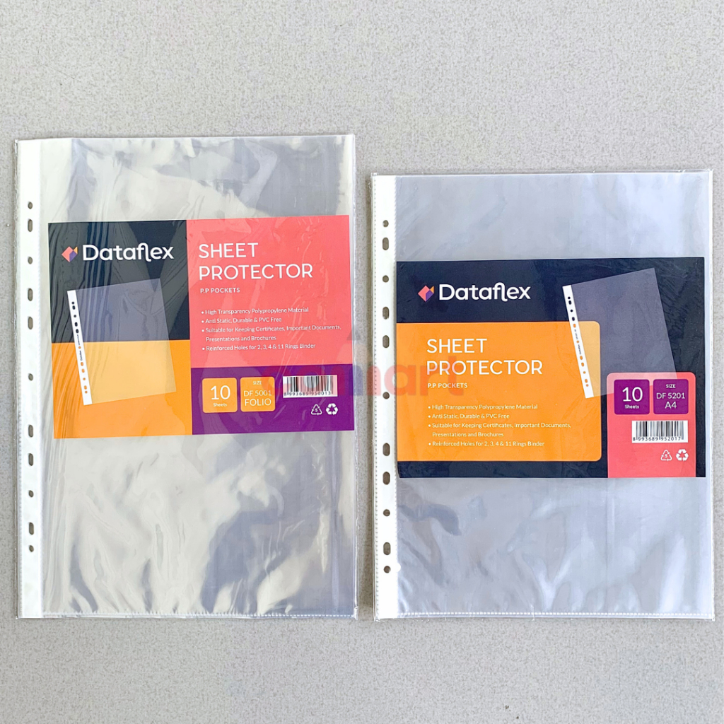 Jual 100 Lembar Sheet protector Dataflex / PP pocket / Plastik binder A4 / Folio | Shopee Indonesia