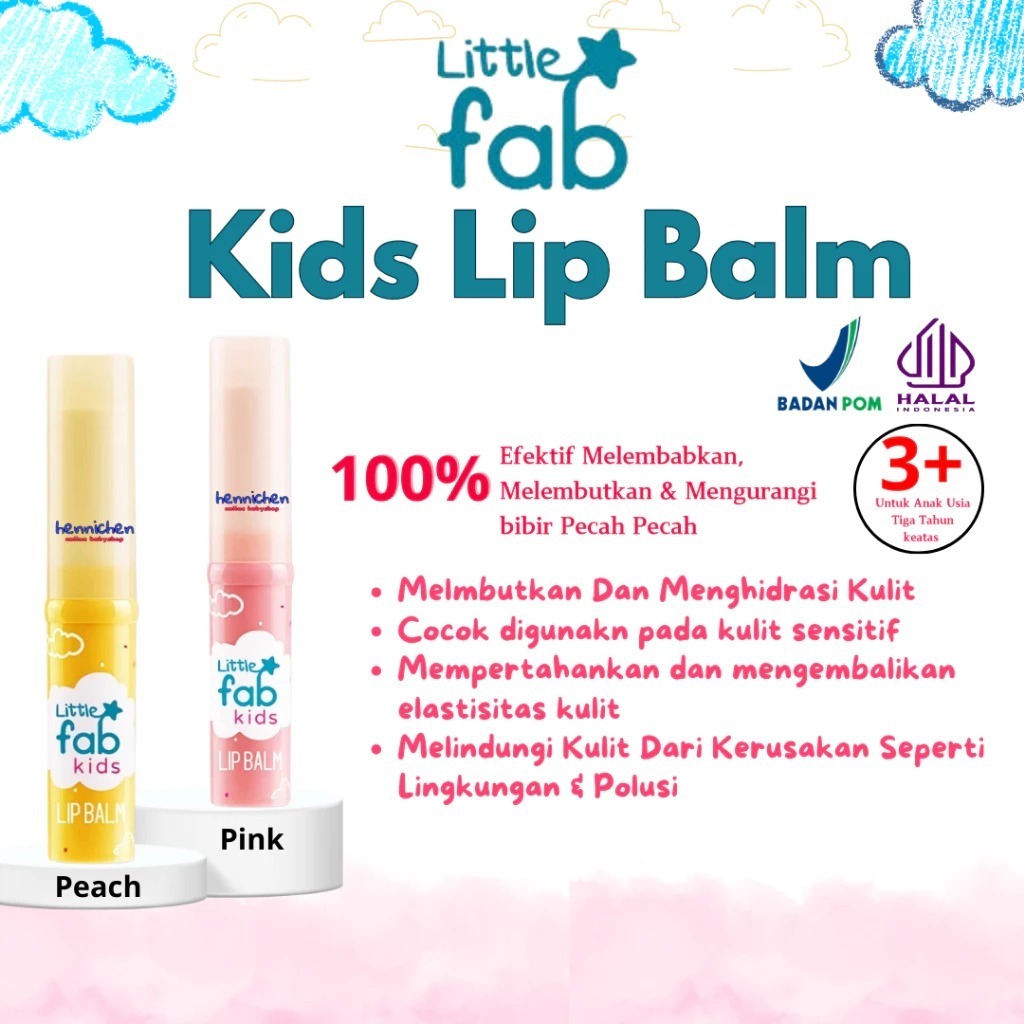 Jual Little Fab Kids Glam & Shine Lip Balm / Lipbalm Anak / Makeup Anak ...
