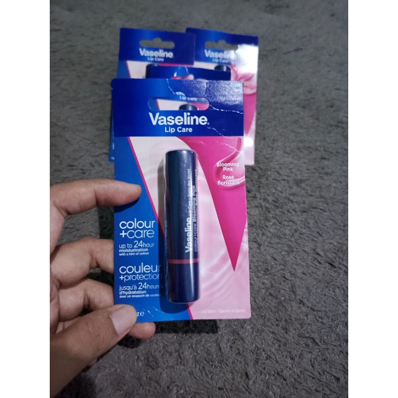 Jual Vaseline lip care colour+care blooming pink 3g | Shopee Indonesia