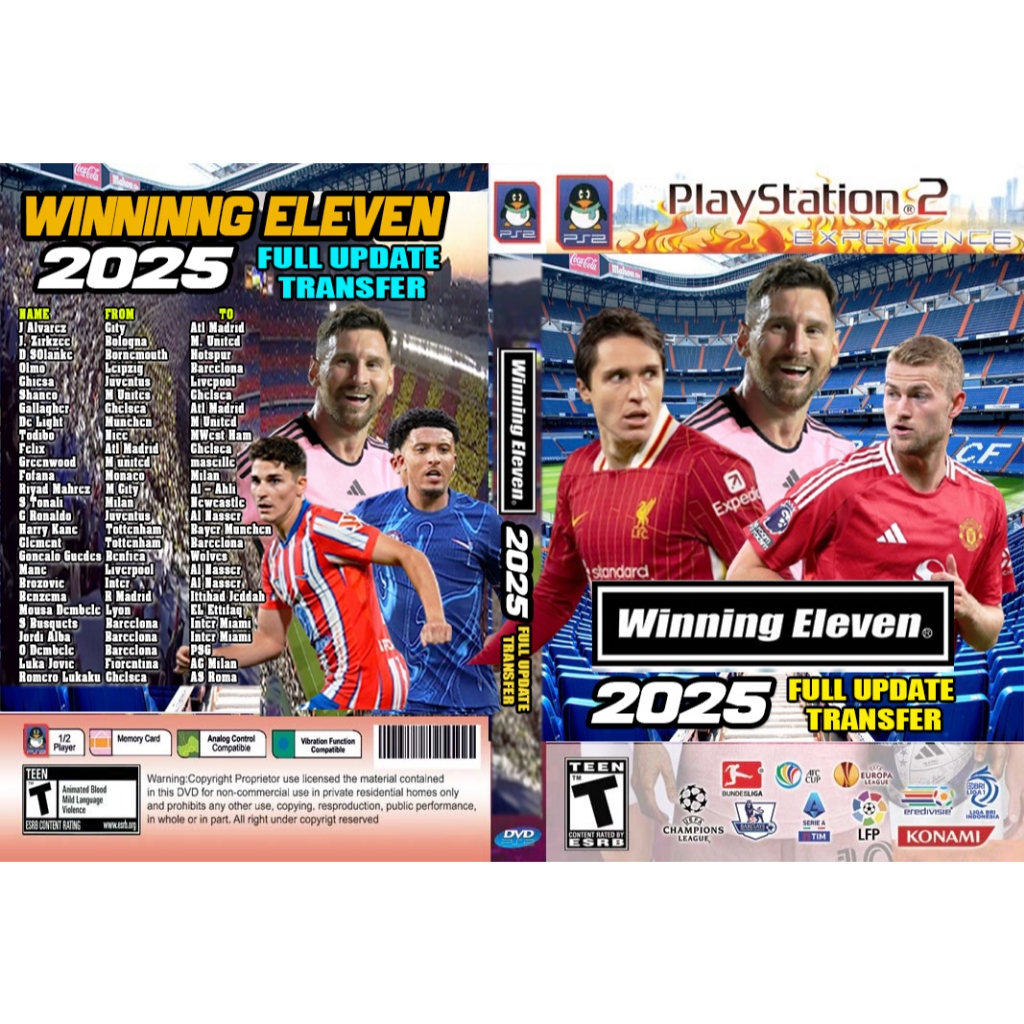 Jual Kaset PS2 Game Winning Eleven 2025 Full Update | Shopee Indonesia