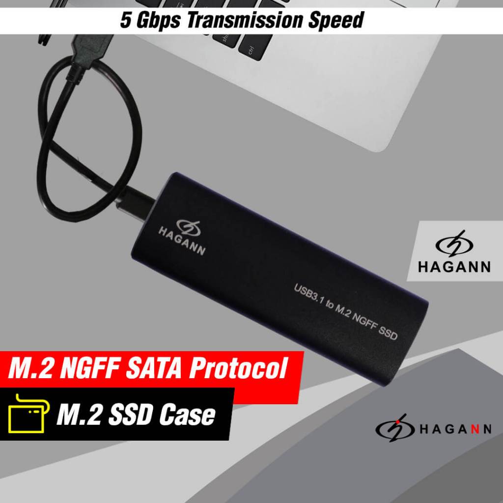 Jual HAGANN HDA-E40 Case SSD Enclosure M.2 NGFF USB 3.1 Type C – Garansi 1 Tahun | Shopee Indonesia