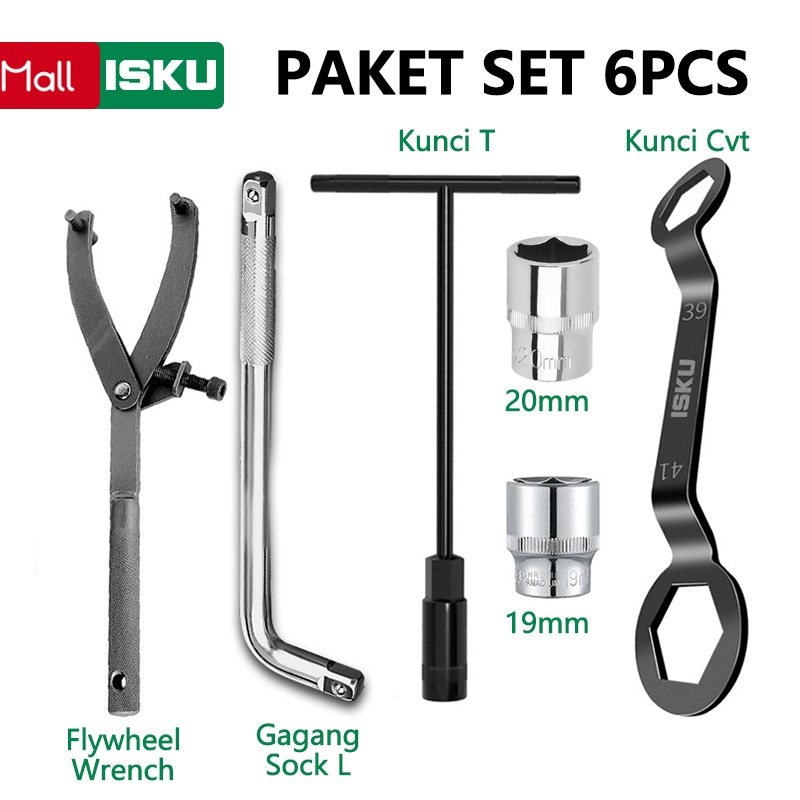 Jual [Paket Set 6pcs] ISKU Penahan Kopling /Kunci CVT 39x41 Motor Matic Treker CVT Flying Wheel ...