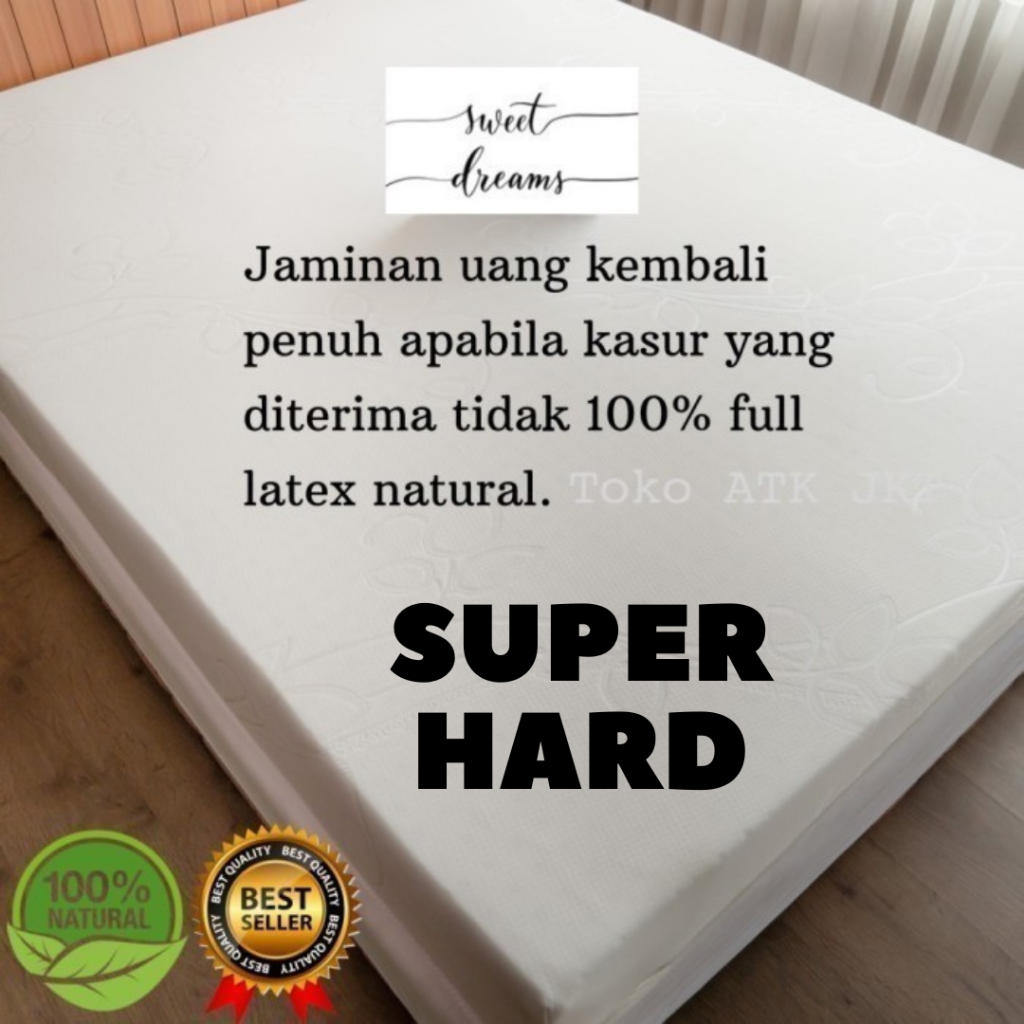 Jual Matras 100% Latex Super Hard 200x200 cm Topper Kasur Orthopedic ...