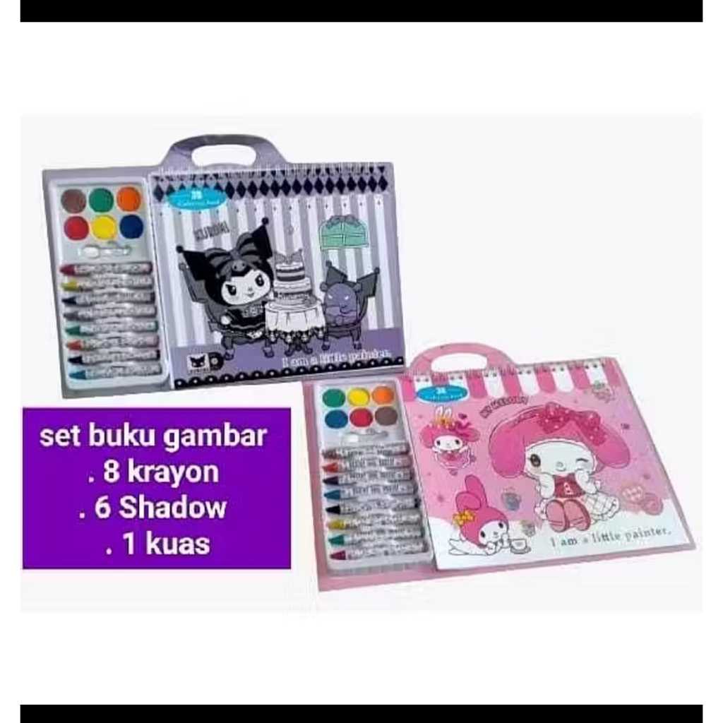 Jual Buku Mewarnai Satu Set dengan Crayon crayon Melukis Buku ...