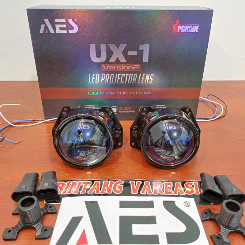 Jual Lampu led headlamp BILED PROJECTOR LENS AES UX1 VERSION 2 LAMPU LED HEADLAMP AES UX-1 V2 3 ...