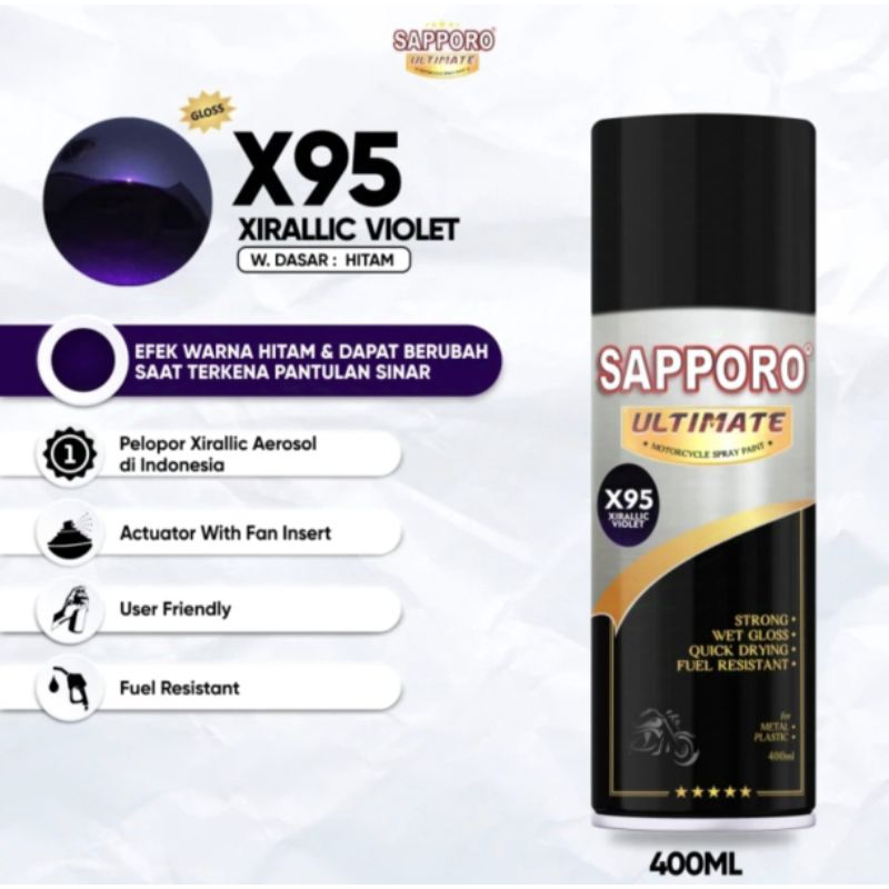 Jual Sapporo Ultimate X95 Xirallic Violet / Cat Semprot | Shopee Indonesia