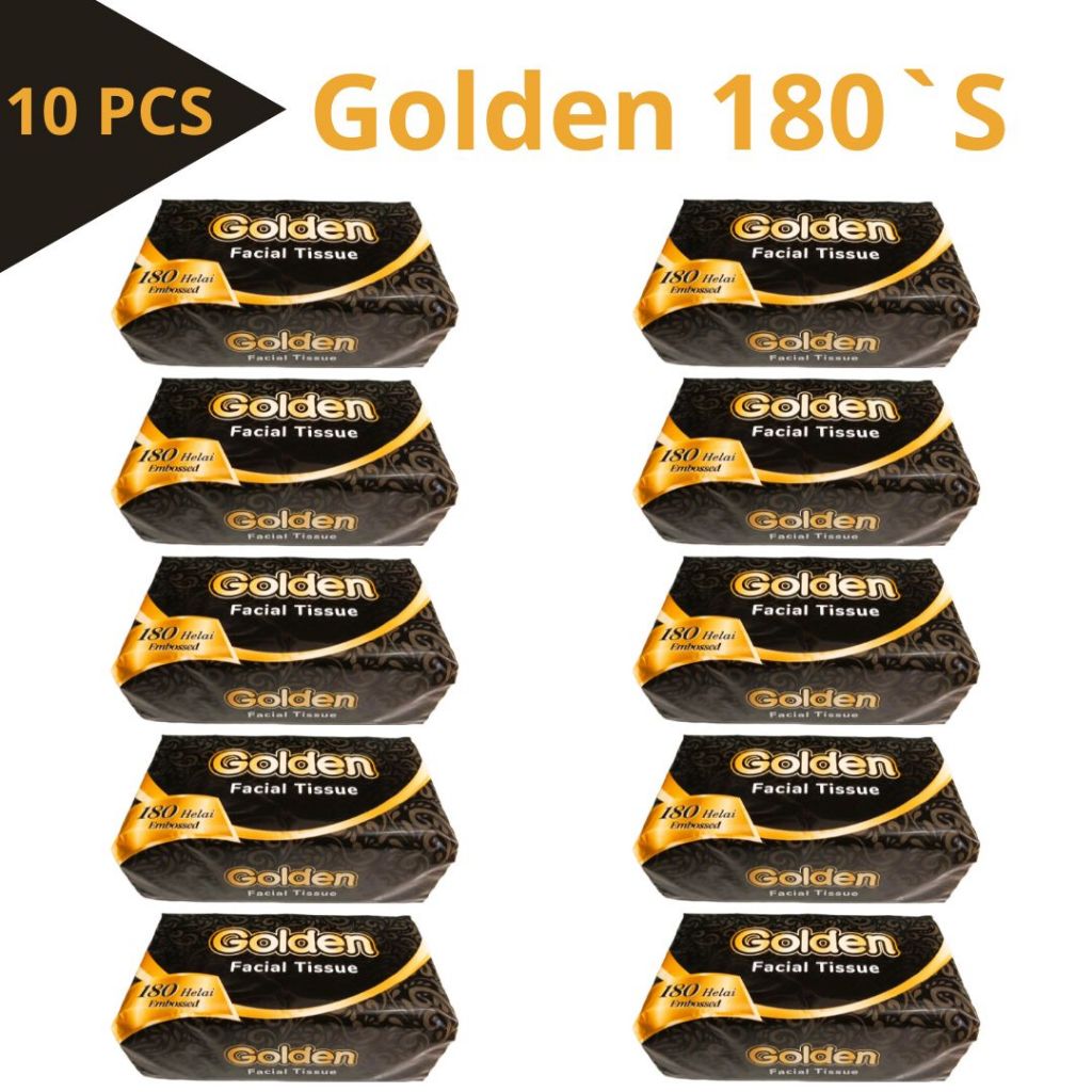 Jual TISU WAJAH GOLDEN 180 Helai EMBOSSED ( 10 PCS ) | Shopee Indonesia