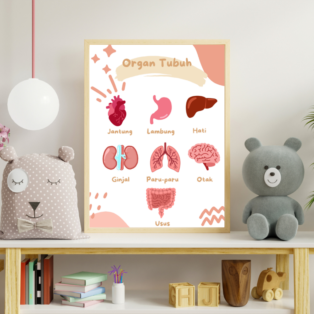 Jual Poster Edukasi Anak Planet Organ Tubuh Shapes | Shopee Indonesia