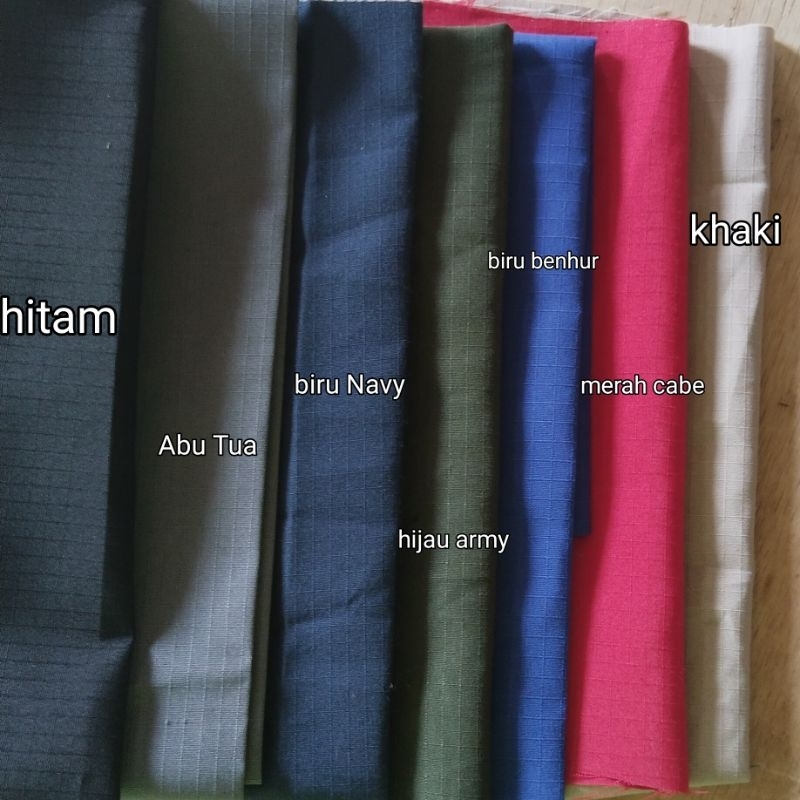 Jual Kain ripstop bahan semi kanvas per 50 cm(1/2 meter) panjang 150 cm ...