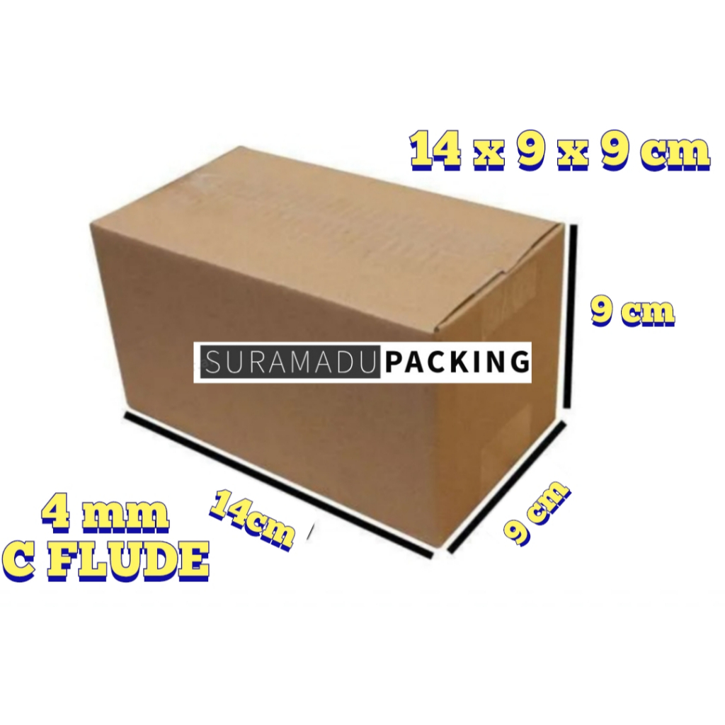 Jual Kardus box karton packing 14x9x9 cm Packing Polos dan Tebal 4mm C ...