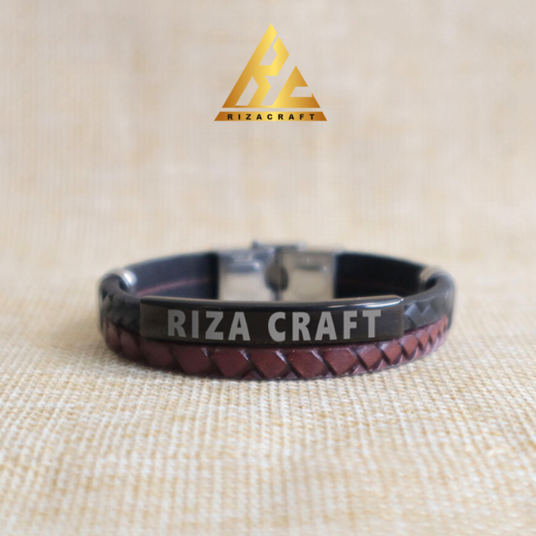 Jual Gelang Pria Wanita Keren Hitam Aesthetic Kulit Original Custom ...