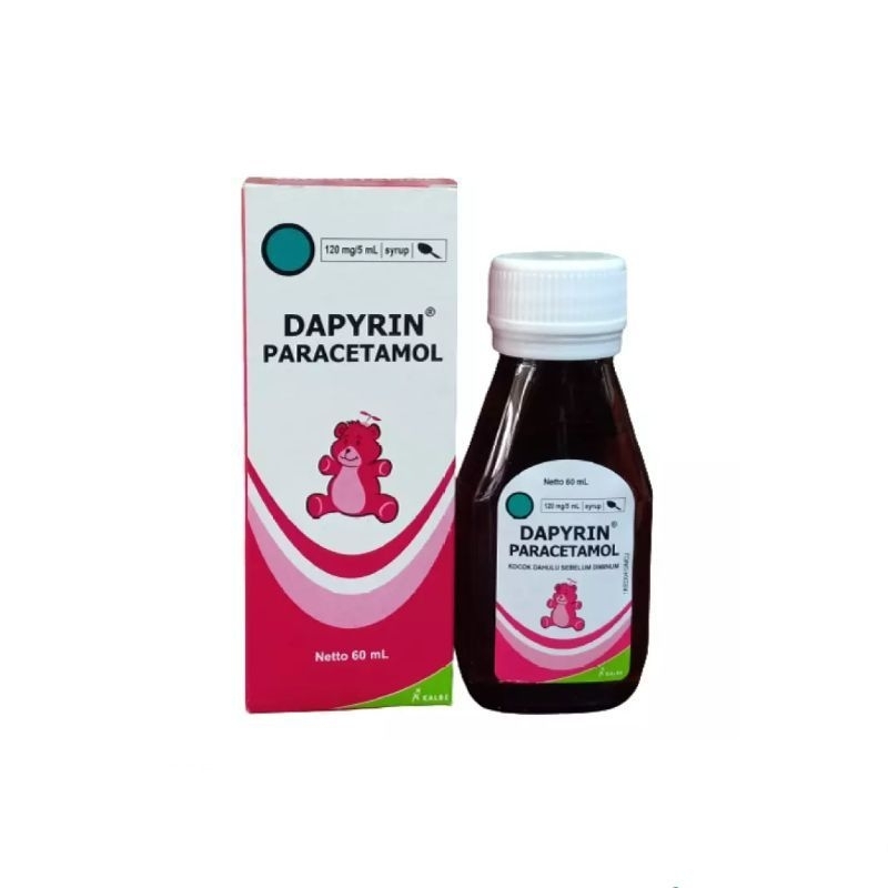 Jual Dapyrin Sirup 60 ml Paracetamol Syrup Anak Dapirin Botol Cair ...