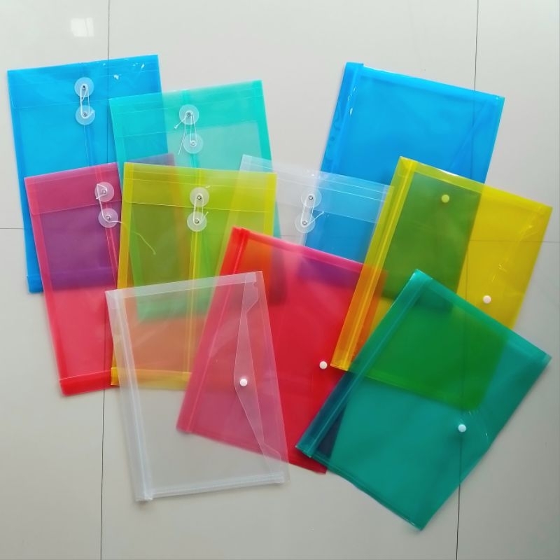 Jual Map Plastik Data Folder | Tali | Kancing | ( 12 Pcs ) [ Original ...