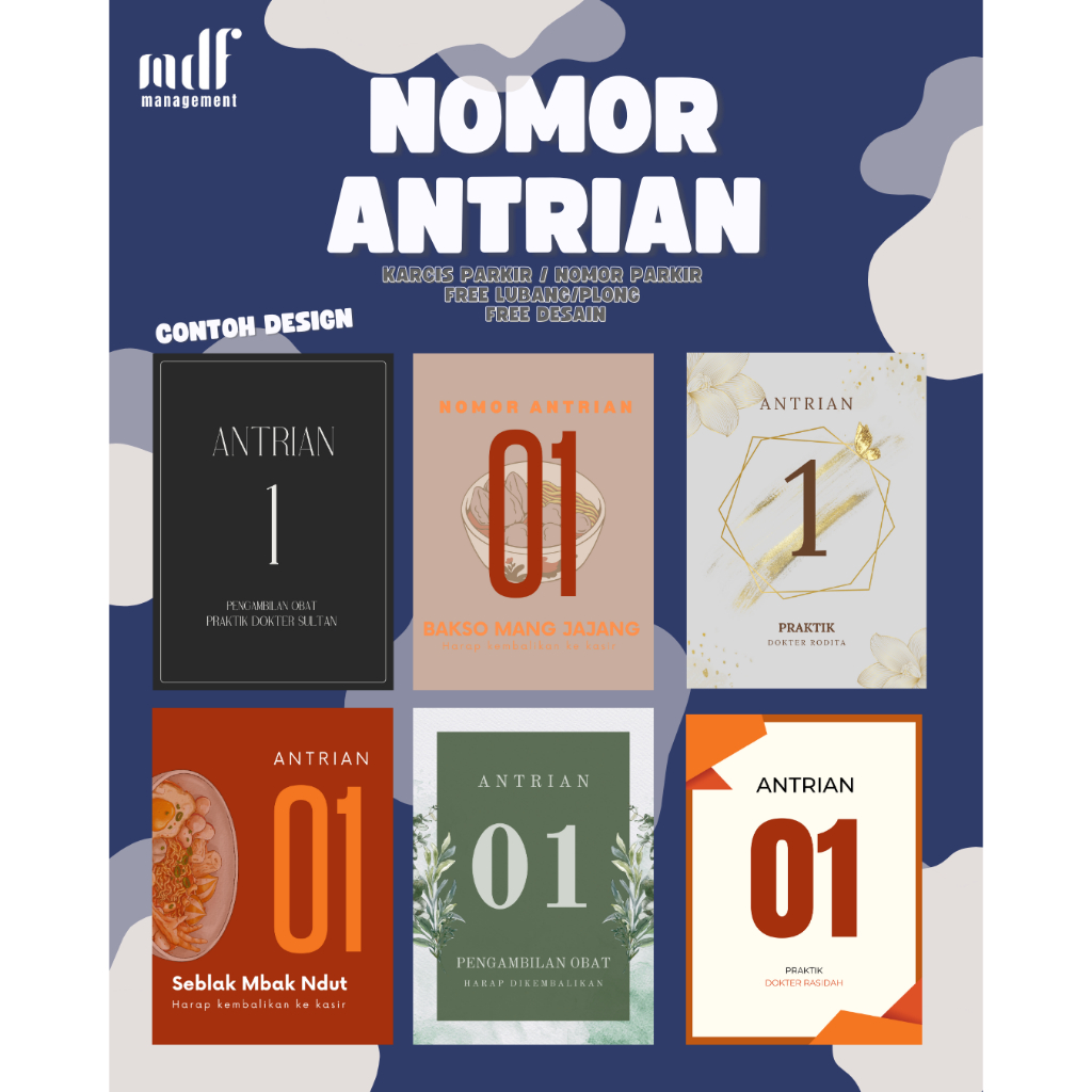 Jual ( TERMURAH ) Nomor Antrian / Karcis Parkir / Nomor Parkir Free ...