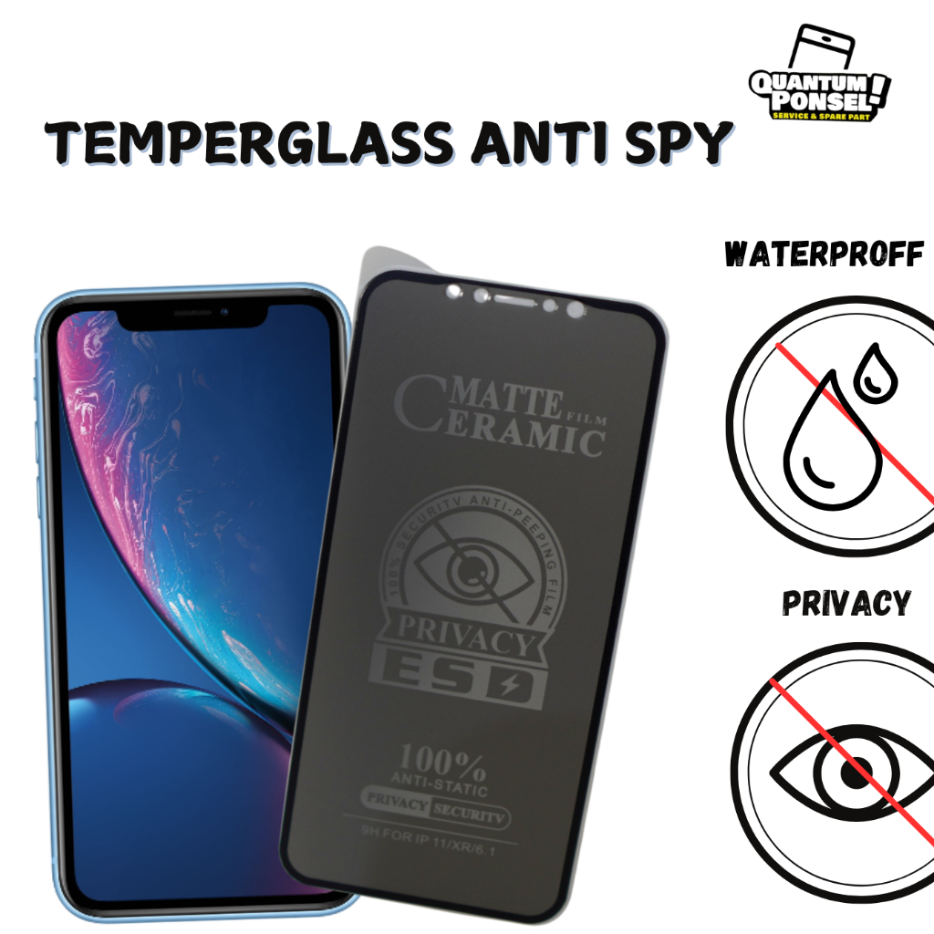 Jual Tempered glass full Ceramic Matte Anti Spy- For Ip 6 6+ 6s+ 7 7+ 8 ...
