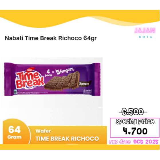 Jual Time Break Nabati Richoco 64 gram | Shopee Indonesia