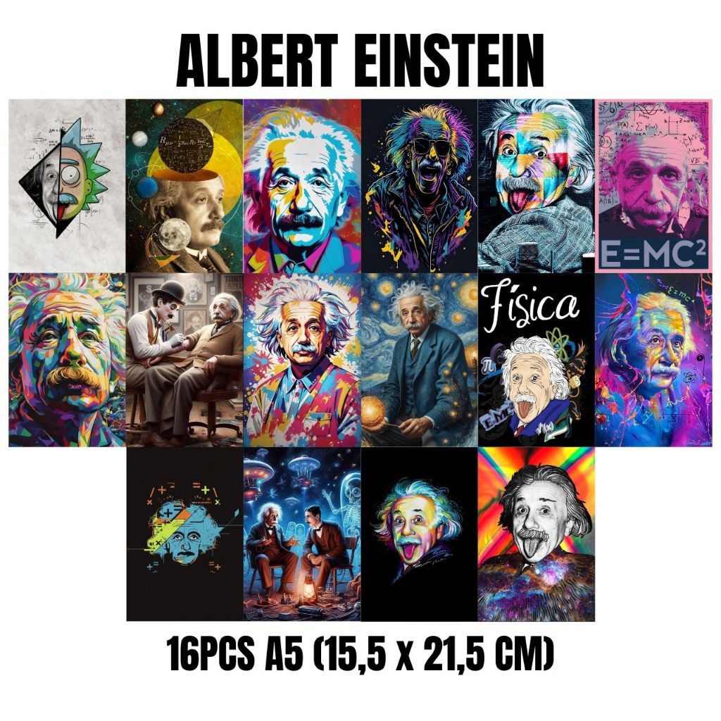 Jual Poster Albert Einstein isi 16pcs | Shopee Indonesia