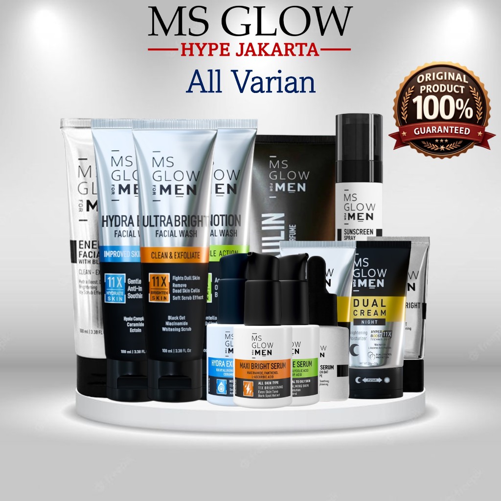Jual MS GLOW FOR MEN Skincare Khusus Pria Paket Perawatan Wajah All ...