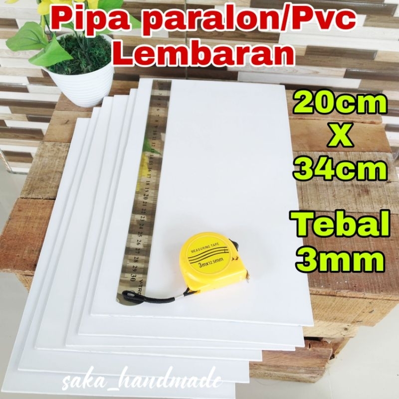 Jual PIPA PARALON/PVC LEMBARAN (20cm X 34cm) TEBAL 3mm | Shopee Indonesia