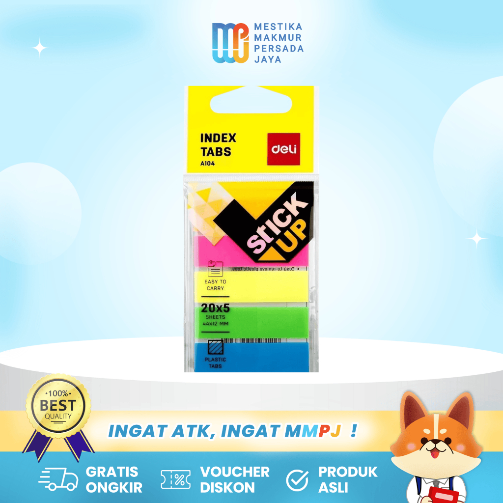 Jual Deli Sticky Notes 5 Warna Aesthetic - Pembatas Buku, Binder, dan ...