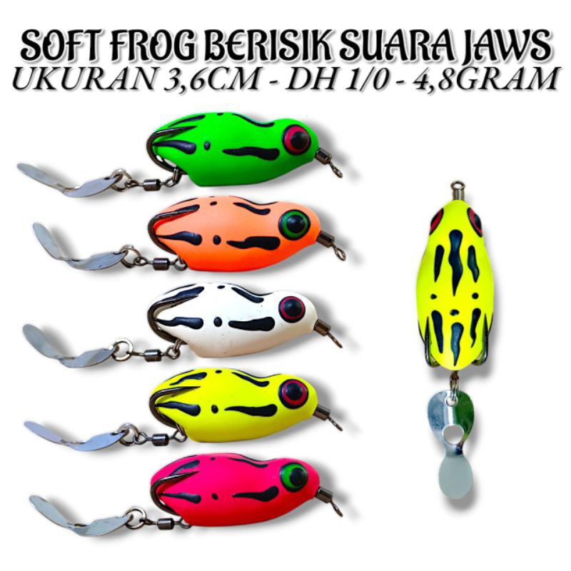 Jual SOFT FROG BERISIK SUARA JAWS UKURAN 3,6CM BERAT 4,8GRM HOOK 1/0 UMPAN KESTING | Shopee ...