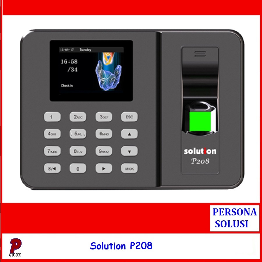 Jual Solution P208 - Mesin Absensi Finger -Stand alone | Shopee Indonesia