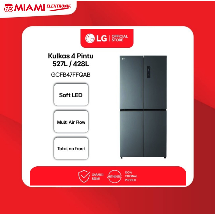 Jual LG GCFB47FFQAB Kulkas Multi Door 527L / 428L - Smart Inverter ...