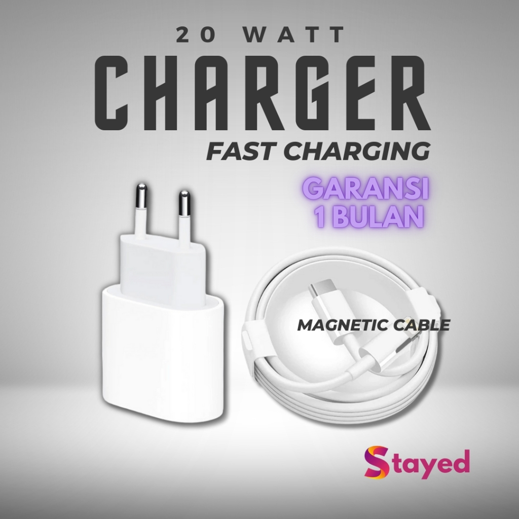 Jual CHARGER KABEL USB C Lightning ADAPTOR KEPALA 18W 20W 25W 35W FAST CHARGING | Shopee Indonesia