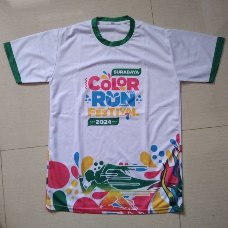 Jual jersey event lari running surabaya color run festival 2024 ...