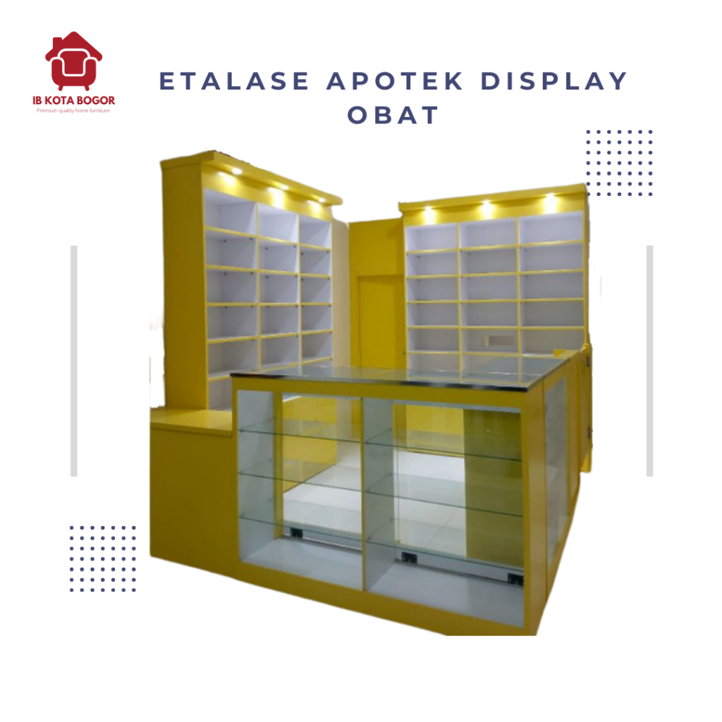 Jual Etalase Apotek Etalase Kayu Custom dan Rak Display Obat Full ...