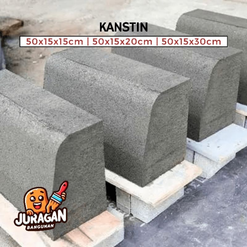 Jual Paving Block Kanstin Pembatas Jalan 50x15x15cm / 50x15x20cm ...