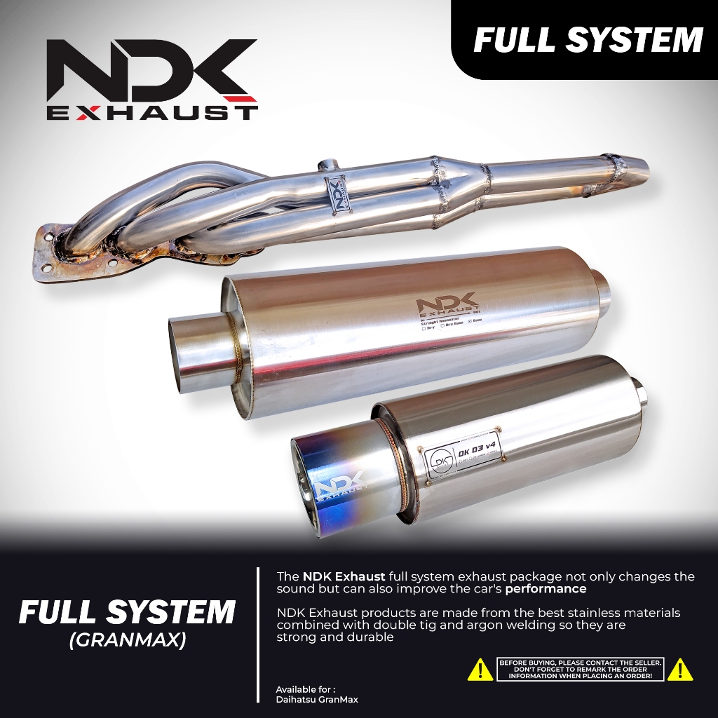 Jual NDK EXHAUST FULLSYSTEM MOBIL GRAND MAX NON PNP KNALPOT MOBIL ...