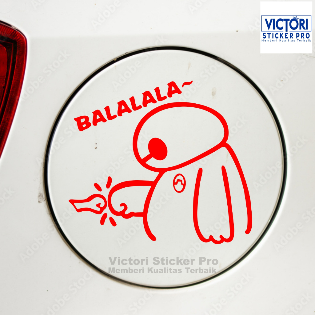Jual Cutting Sticker Tangki Mobil Baymax Balalala Tos Lucu Stiker Kaca ...