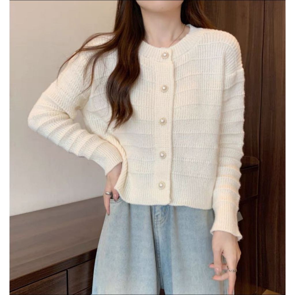 Jual lybh_store C26Atasan Wanita Lengan Panjang Longsleeve Cardigan ...