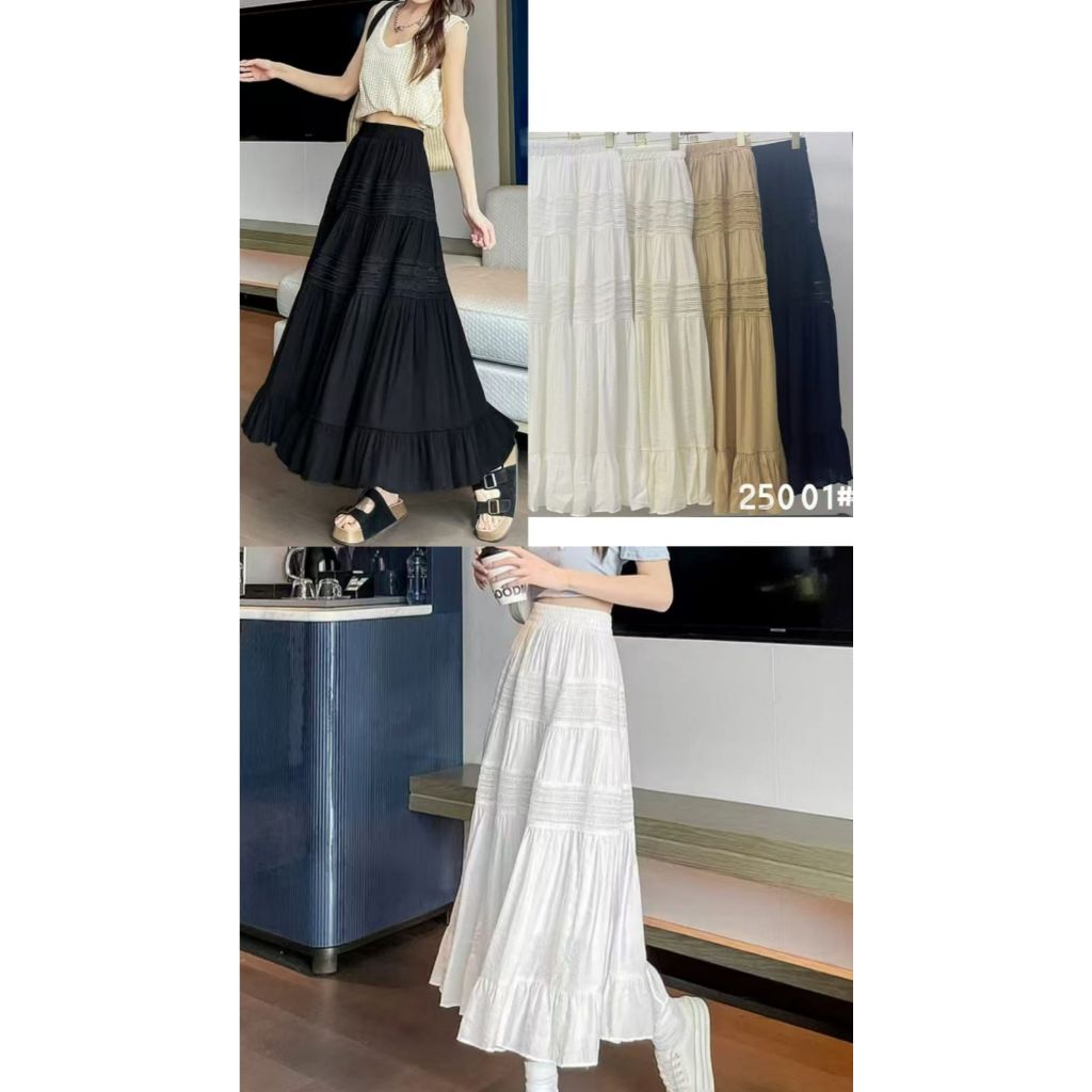 Jual ROK WANITA 25001# RAMPEL DOUBLE RENDA BORDIR COTTON BANGKOK ...