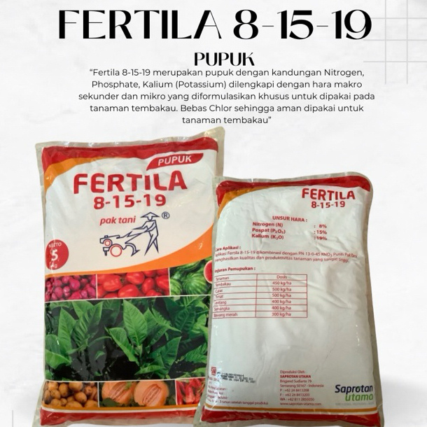 Jual Pupuk Fertila NPK 8-15-19 Pak Tani - 5 KG | Shopee Indonesia