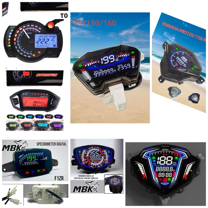 Jual Speedometer Sepeda Motor Digital Led dan Analog Universal Model ...